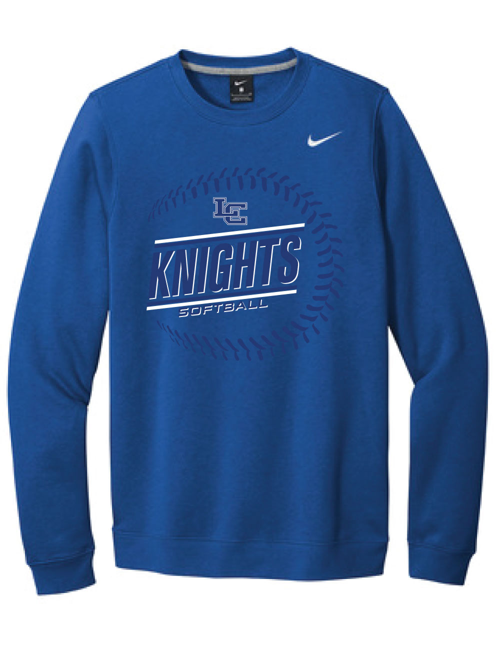 LC Knights Softball - Nike Club Fleece Crew - Royal – LC Sports