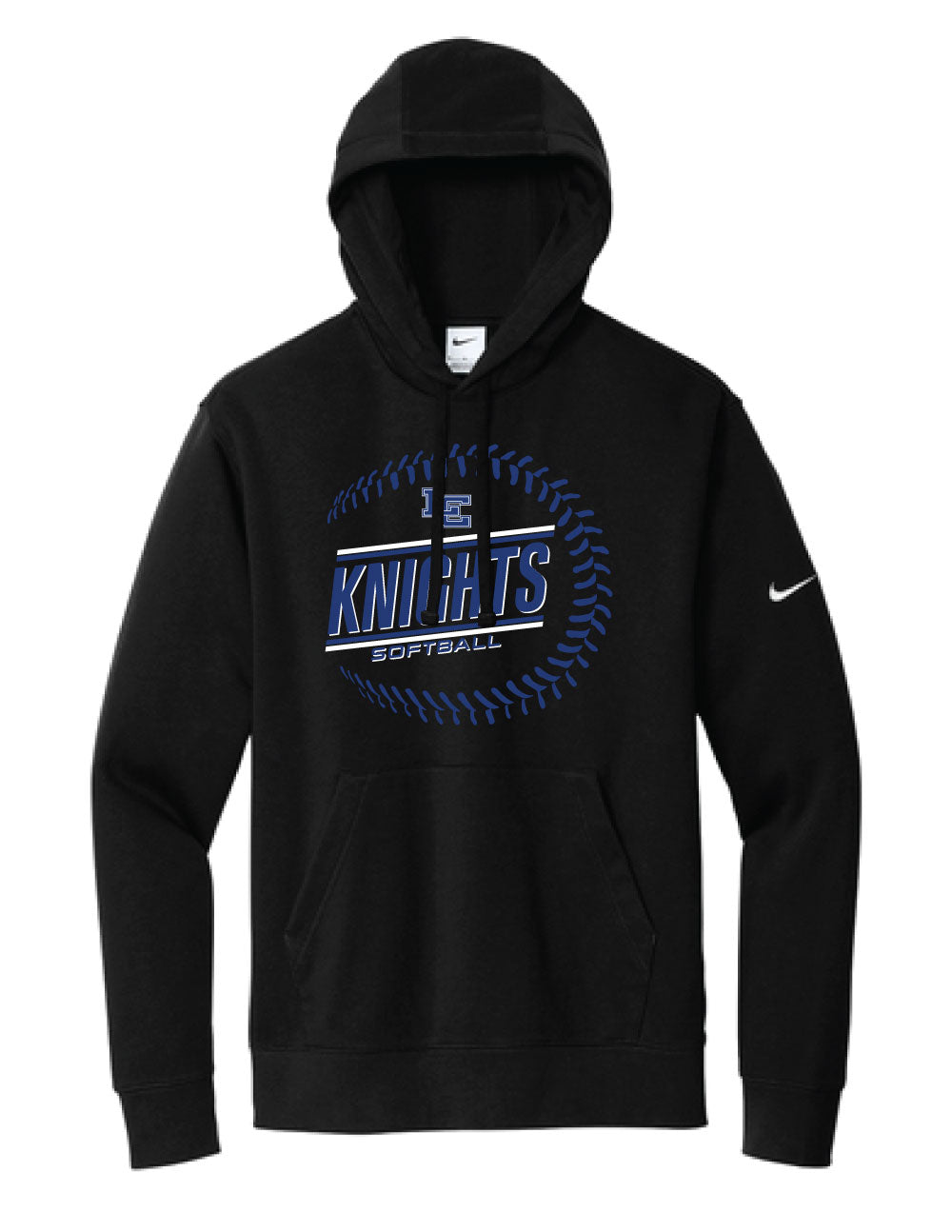 LC Knights Softball - Nike Club Fleece Sleeve Swoosh Pullover Hoodie ...